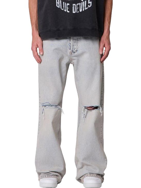 MNML mnml Distressed Kick Flare Jeans